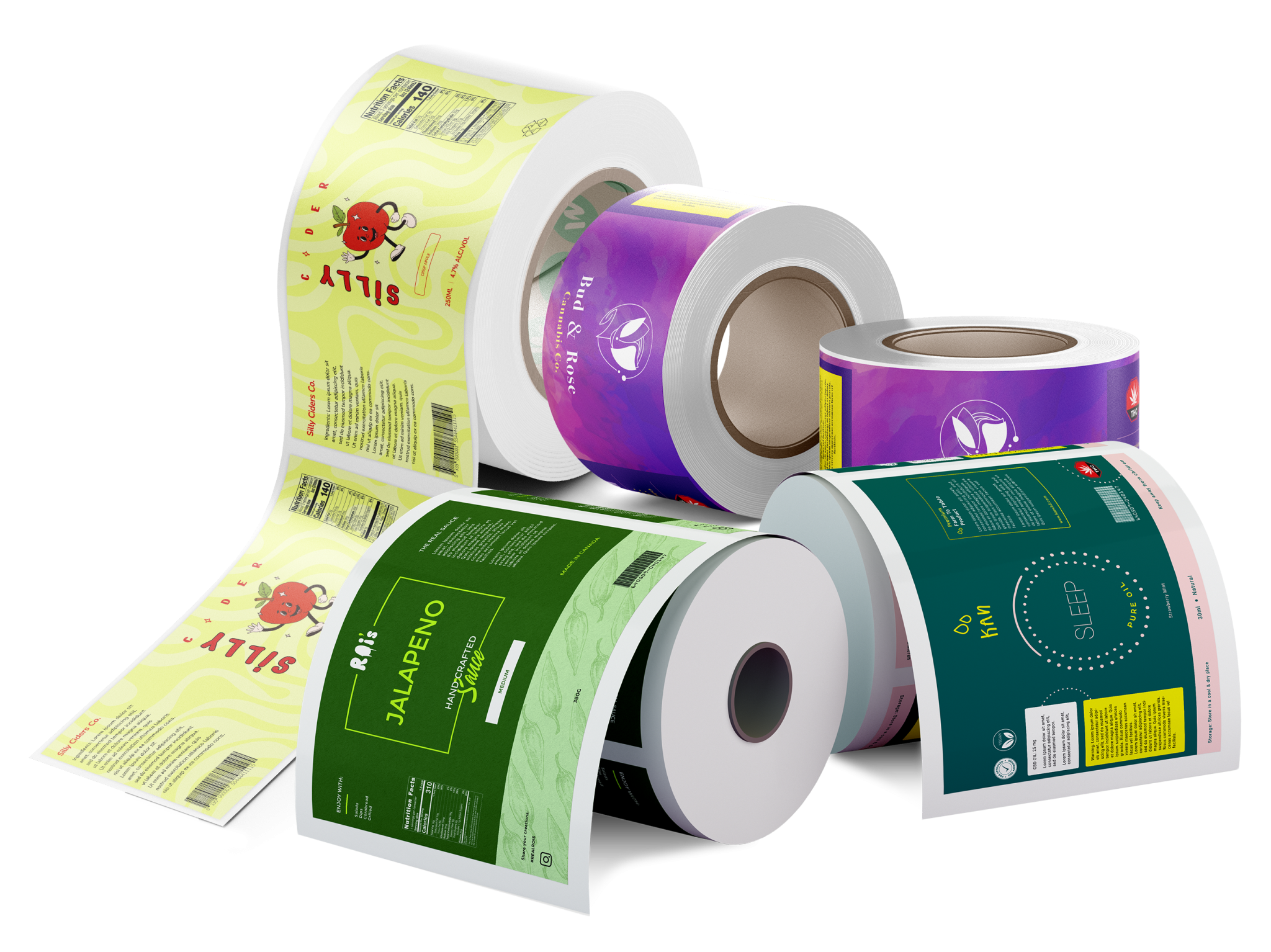 Roll Labels & Pressure-Sensitive Labels | Printed Fast | Willowpack